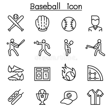 Softball Icon Vector Sport Signs For Web Graphics Stock Vector