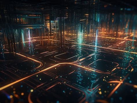 Premium Ai Image Big Data Visuliastion Cyberspace Data Flow Created With Generative Ai Technology