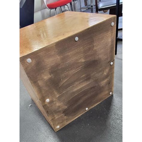 Burle Wood Cube End Table Chairish