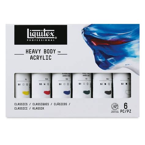 Liquitex Heavy Body Artist Acrylics Studo Set Set Of 6 Colors 2 Oz