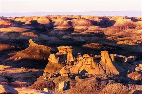 Bisti Badlands área Silvestre De Na Zin Nuevo México Ee Foto Premium
