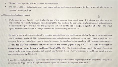 I Have A Function That Uses A For Loop And Vectorization To Apply A Filtering Equation To Signal