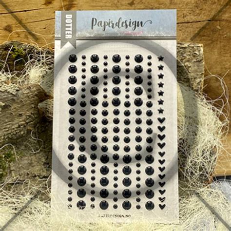 Papirdesign Dotter 8 Sort Kreativ Scrapping