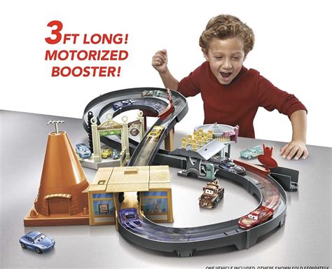 Mattel Disney Pixar Cars Track Set With Lightning Mcqueen Toy Car Race