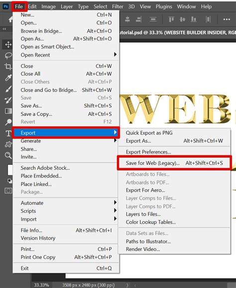 How Do I Export Psd To Html In Photoshop