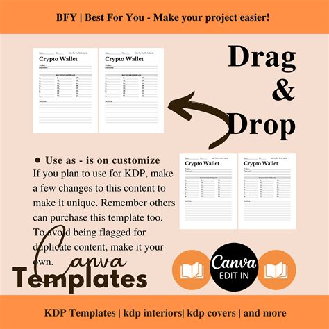 2 Printable Crypto Password Keeper Crypto Wallet Tracker Amazon Kdp