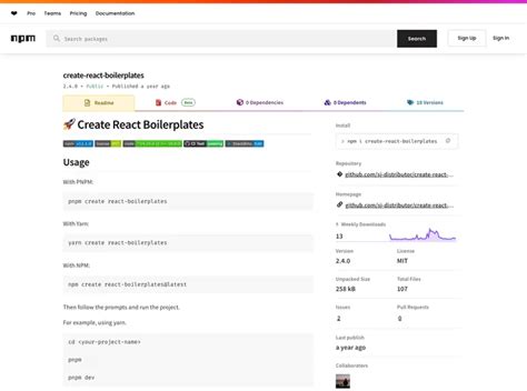 Create React Boilerplates By Sj Distributor A Create React App