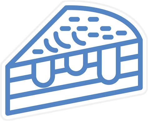 Cake Slice Vector Icon Style 22742283 Vector Art At Vecteezy