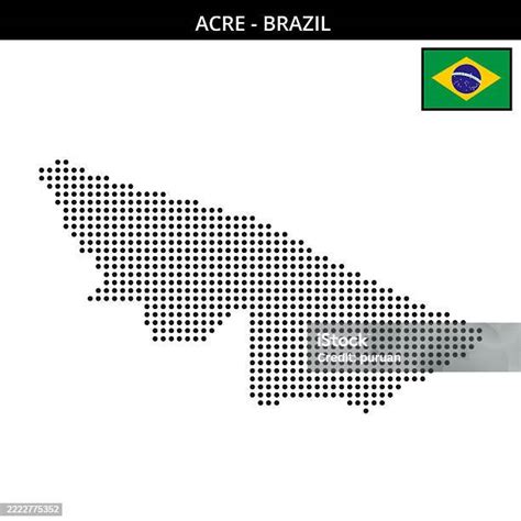 Medium Dots Map Of Acre In Brazil Stock Illustration Download Image