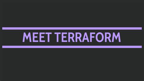 Meet Terraform Speaker Deck
