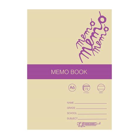 72p A6 Memo Books Park Avenue Stationers