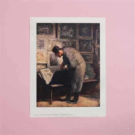 Vintage 1959 Daumier The Print Collector Art Print Art History
