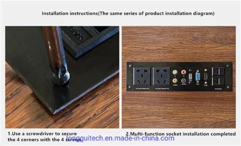 Multifunctional Desktop Socket Aluminum Panel Wall Socket Multimedia