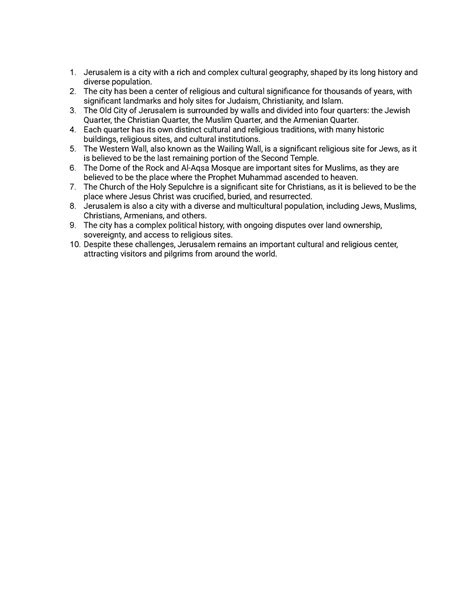 Culutral Jerusalem Jerusalem Is A City With A Rich And Complex