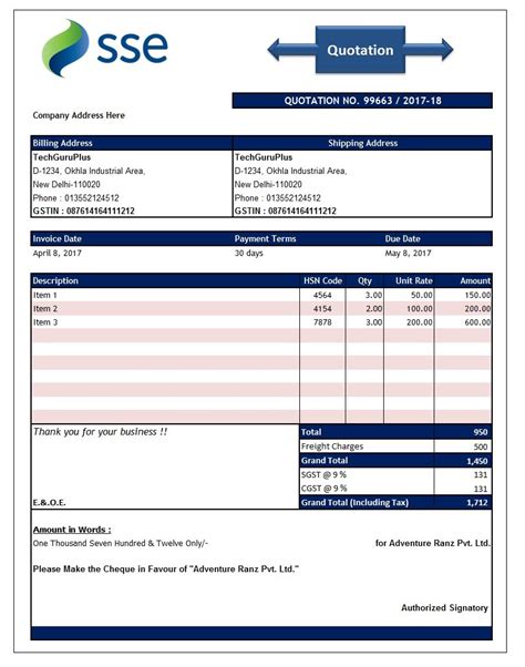 Top 8 Excel Quotation Template Free Quotation Templates Estimate