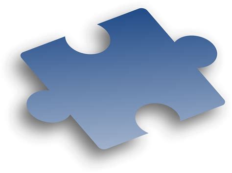 Clipart Puzzle Piece Blue
