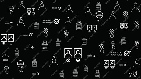 Premium Vector Election Doodle Make Pattern Background Contain Vote