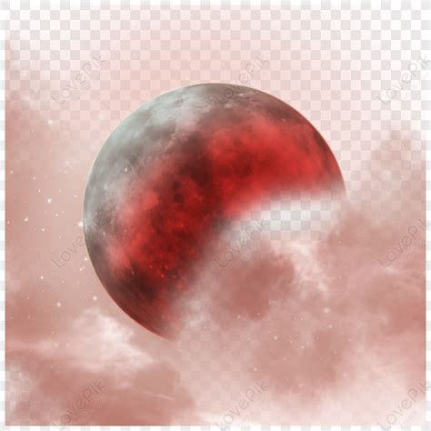 Lunar Eclipse Red Moonlight Night Sky Backgroundlunar Eclipsesky View