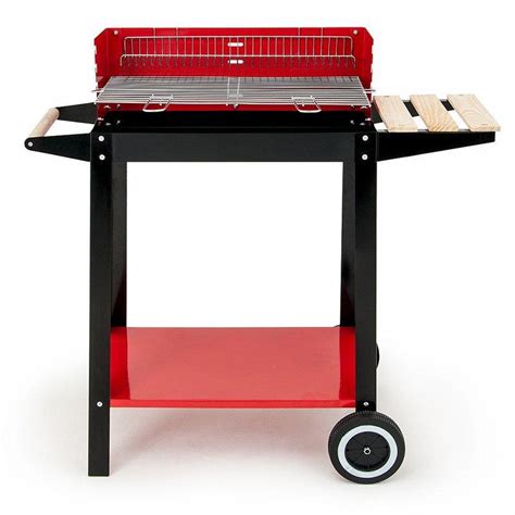 High Quality Red Rectangular Charcoal Patio Bbq Grill With