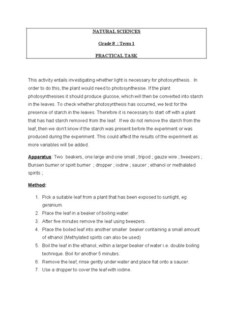 Term 1 Gr 8 Test Practice Materials Time 1hr 30 Min Marks 50 N This Question Paper