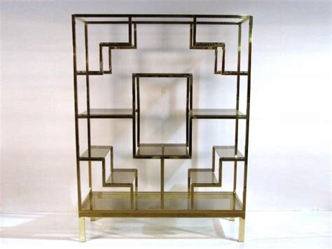 Mastercraft Brass And Glass Etagere Glass Shelves Decor Mastercraft