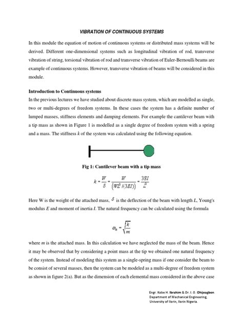 vibration of continuous systems download free pdf eigenvalues and