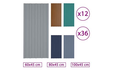 Vidaxl 36x Roof Panels Hardware Building Materials Profile Sheet Shed