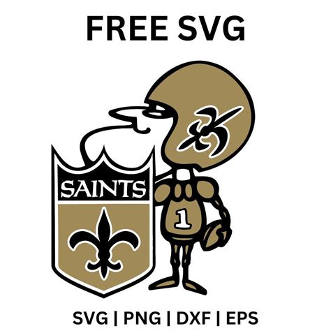 New Orleans Saints Mascot Svg Free Cartoon Football Character Design