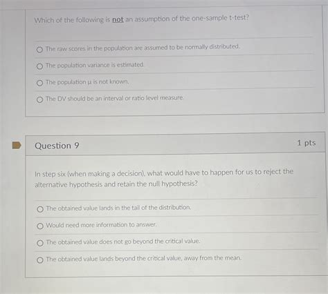 Solved Which Of The Following Is Not An Assumption Of The