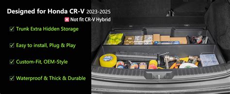 Qxzcar Heavy Duty Trunk Organizer For 2023 2025 Honda Cr V