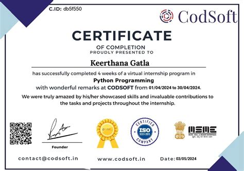 Keerthana Gatla On Linkedin Codsoft Pythonprogramming