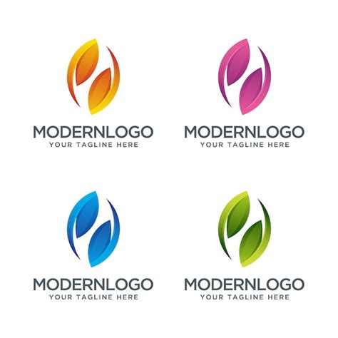 Premium Vector Abstract Two Leaf Logo