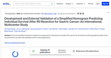 Development And External Validation Of A Simplified Nomogram Predicting Individual Survival