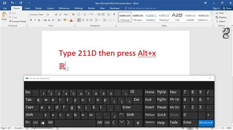 How To Type Set Of Real Numbers Symbol In Word Youtube