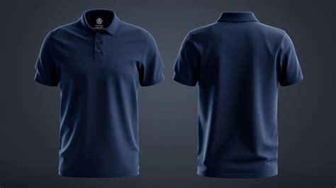 Um Modelo Elegante E Versátil De Camisa Polo Azul Escuro Que é Perfeito