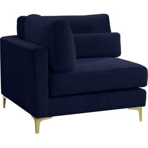 Meridian Furniture Julia Navy Velvet Modular Corner Chair 1 Ralphs