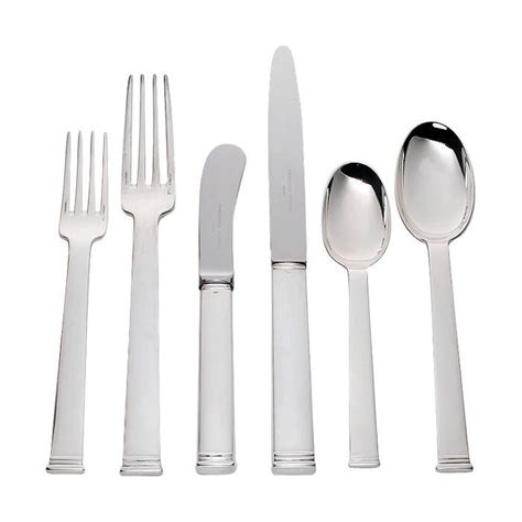 Christofle Commodore Sterling Flatware Set At 1stdibs