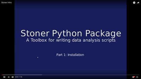 Stoner Pythoncode — Stoner Pacakge Api Documentation