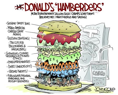 Political Cartoons Trumps Fast Food Feast