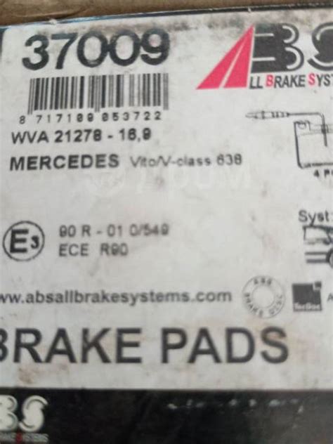 Купить Abs 37009 Колодки тормозные Mb V Class 96 03 Vito 96 03