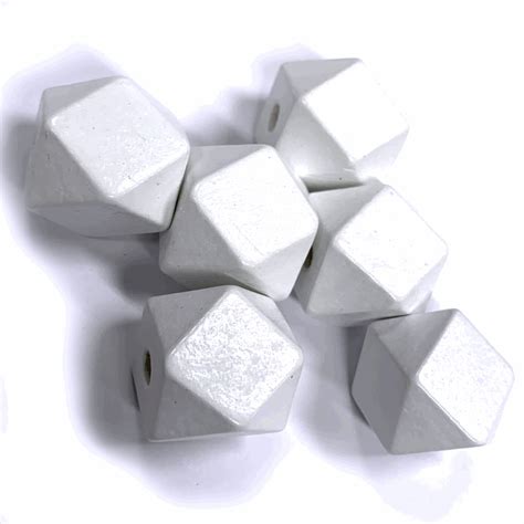 Conta Madeira Candy 16x16mm C 1 Branco