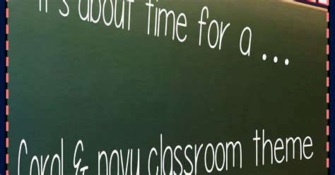 Its About Time Teachers Coral And Navy Classroom Decor