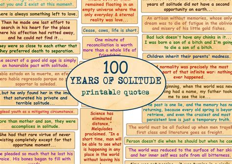 One Hundred Years Of Solitude Quotes And Phrases Journaling