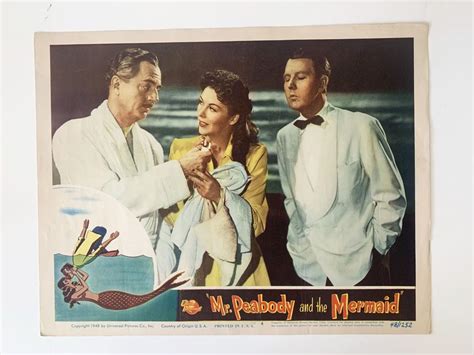 Mr Peabody And The Mermaid Original 1948 Vintage Lobby Card