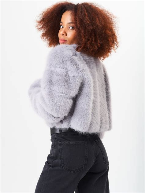 Panel Faux Fur Crop Jacket
