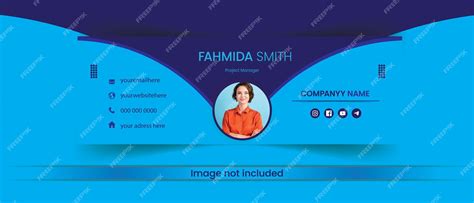 Premium Vector Minimalist Email Signature Template Design
