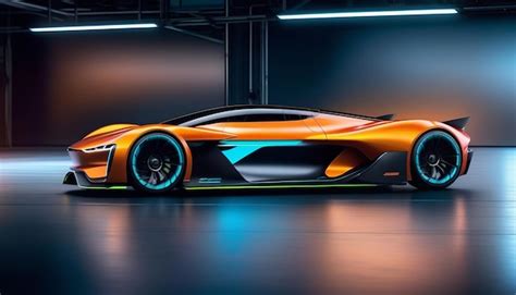 Premium Photo Highperformance Electric Sport Car Prototype Showcase