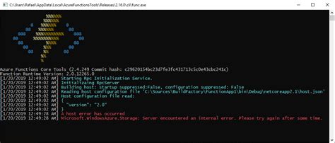 Server Encountered An Internal Error Please Try Again After Some Time · Issue 994 · Azure