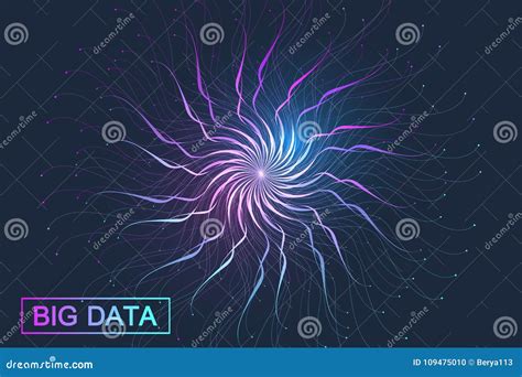 Grote Complexe Gegevens Grafische Abstracte Mededeling Als Achtergrond De Visualisatie Van De