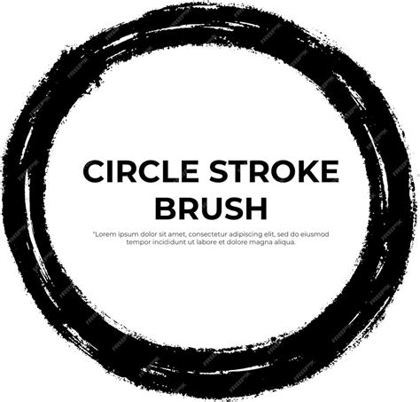 Premium Vector Circle Brush Stroke